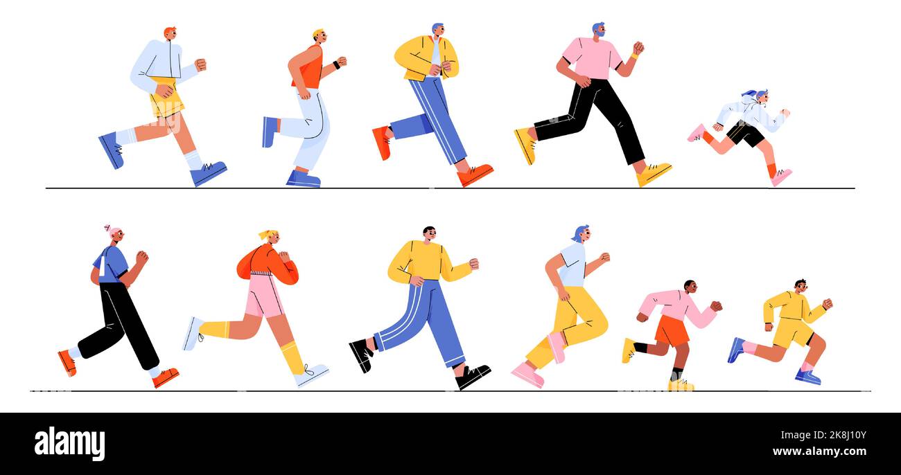 Woman rushing children Stock Vector Images - Alamy