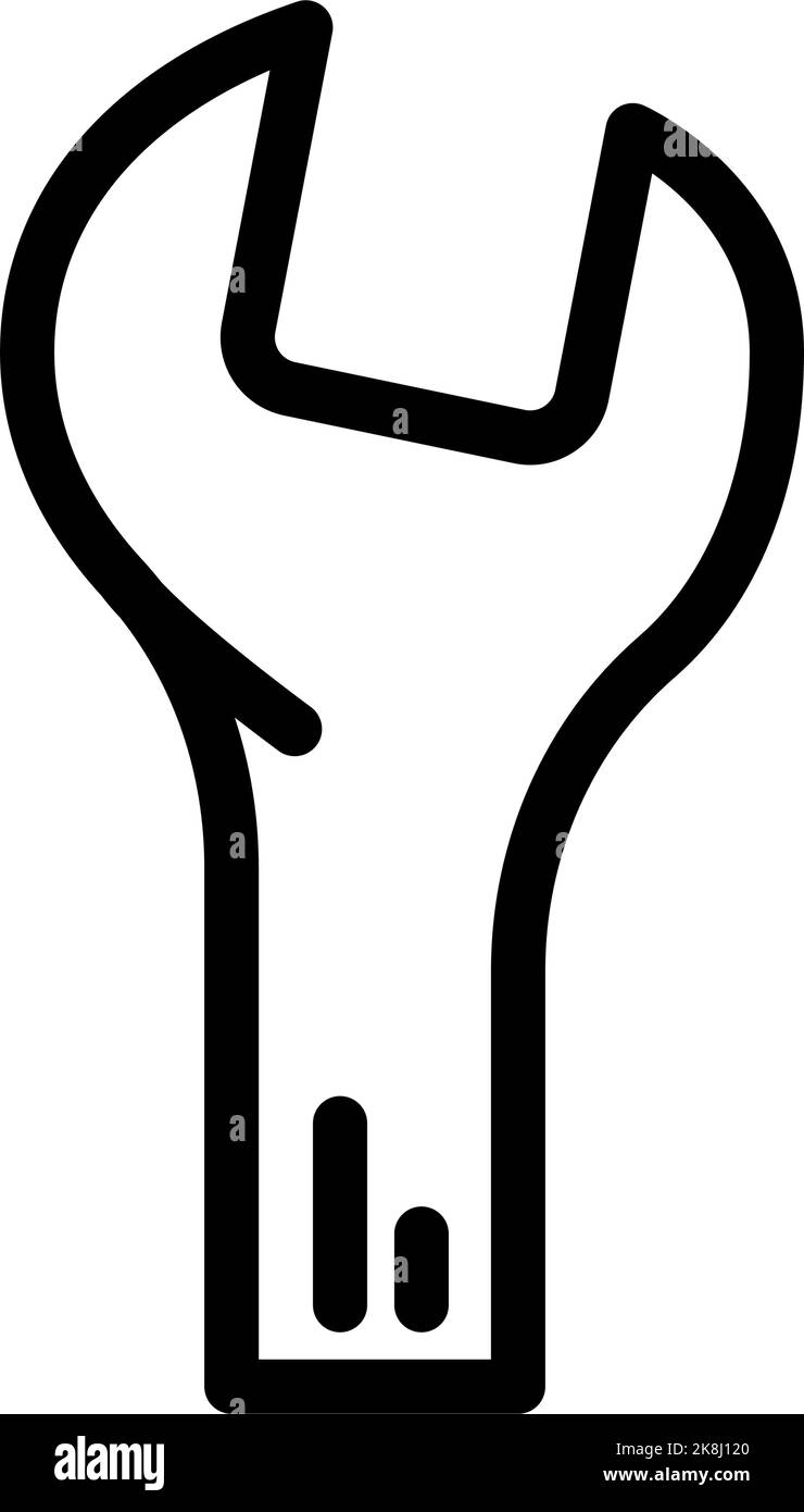 combination wrench line icon vector illustration Stock Vector Image ...