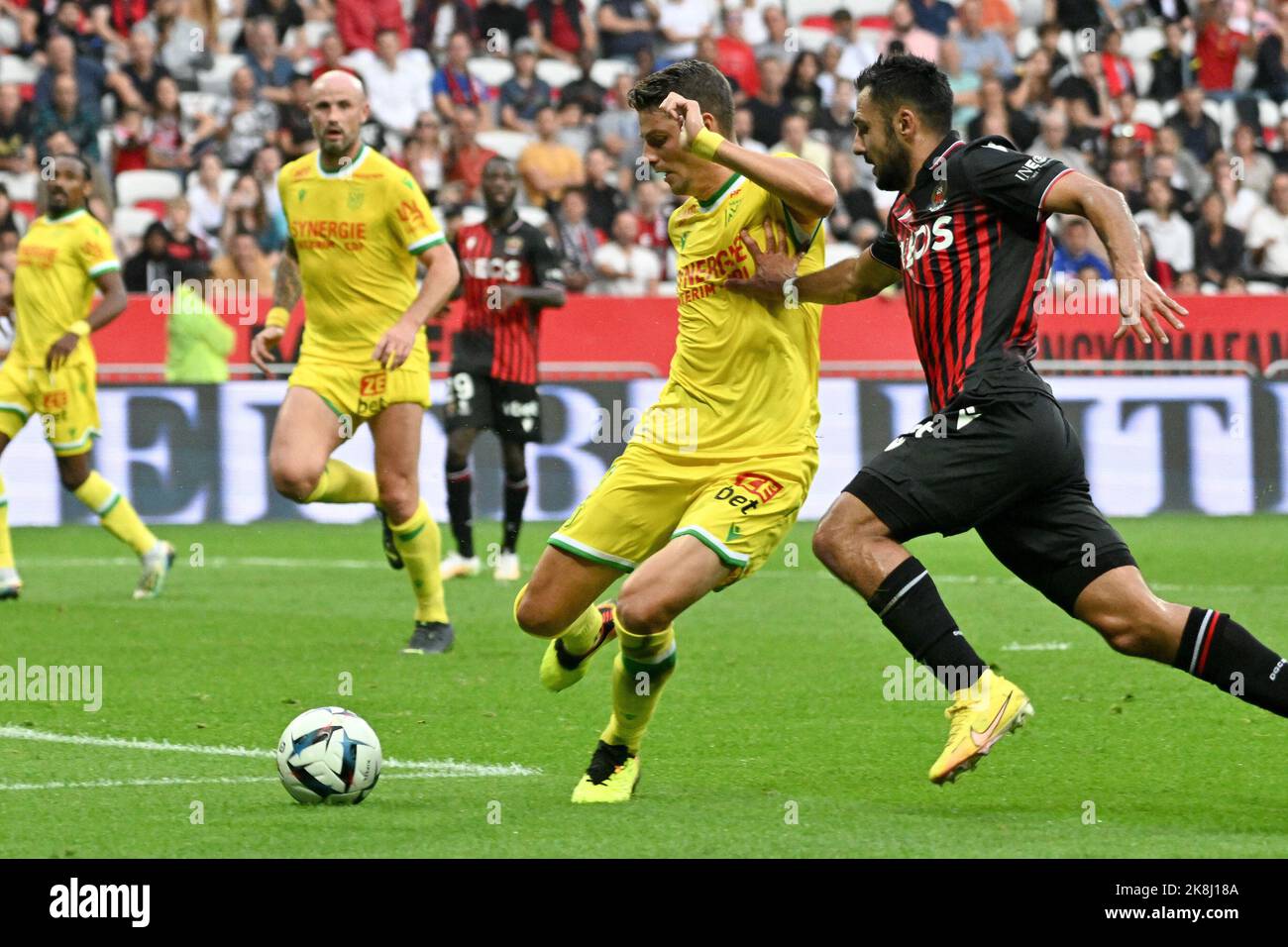 OGC Nice vs FC Nantes in Nice, France, on October 23, 2022. Photo by ...