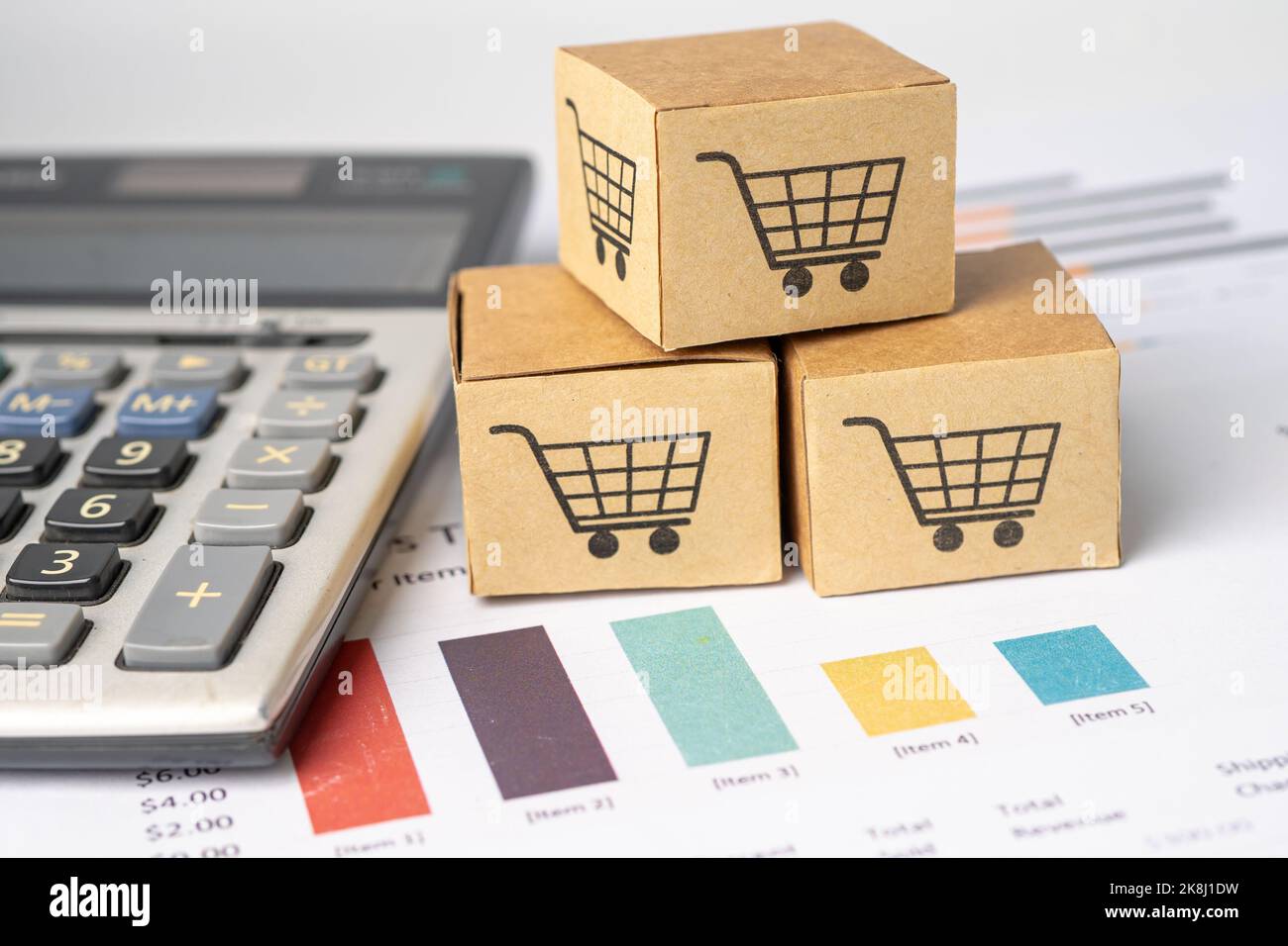 Shopping cart logo on graph background. Banking Account, Investment ...