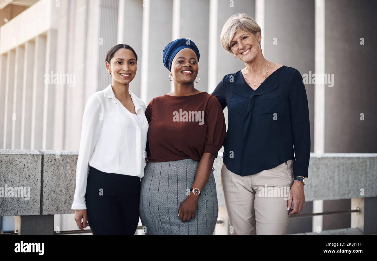 We stand together, we succeed together. Portrait of a group of ...