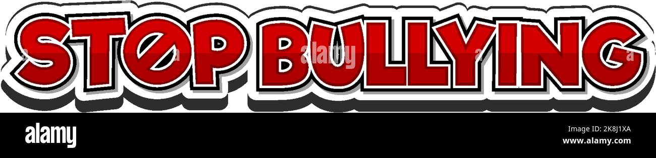 Stop Bullying text for banner or poster design illustration Stock ...