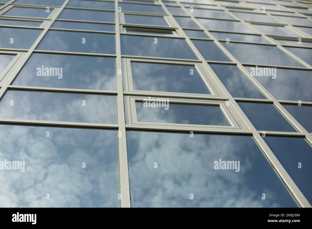 Windows in building. Mirror surface in building. Office house Stock ...