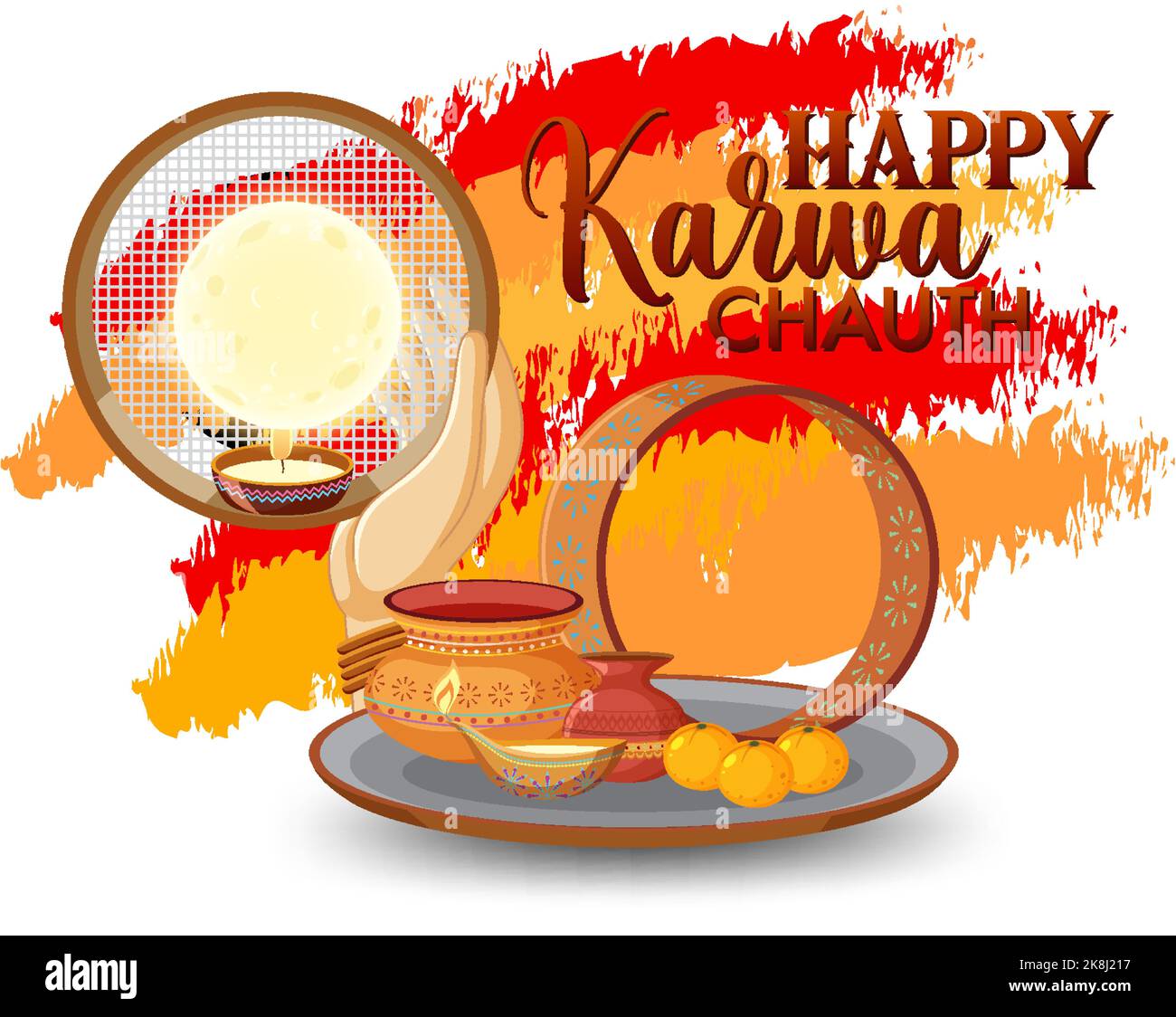 Karwachauth Stock Vector Images - Alamy