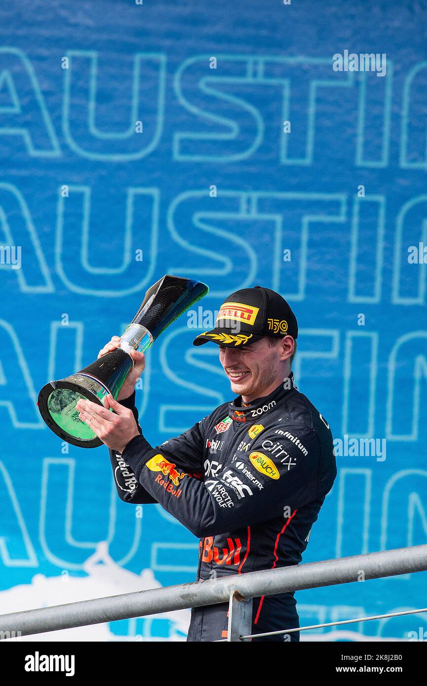 October 23, 2022: Max Verstappen #01 with Red Bull Racing celebrates ...