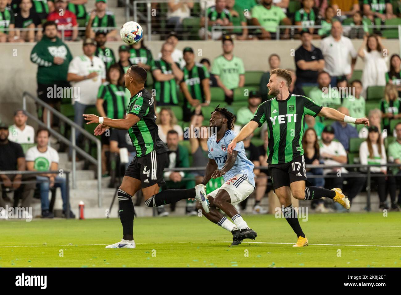AUSTIN, TX - OCTOBER 23: FC Dallas midfielder Ema Twumasi (22) is ...