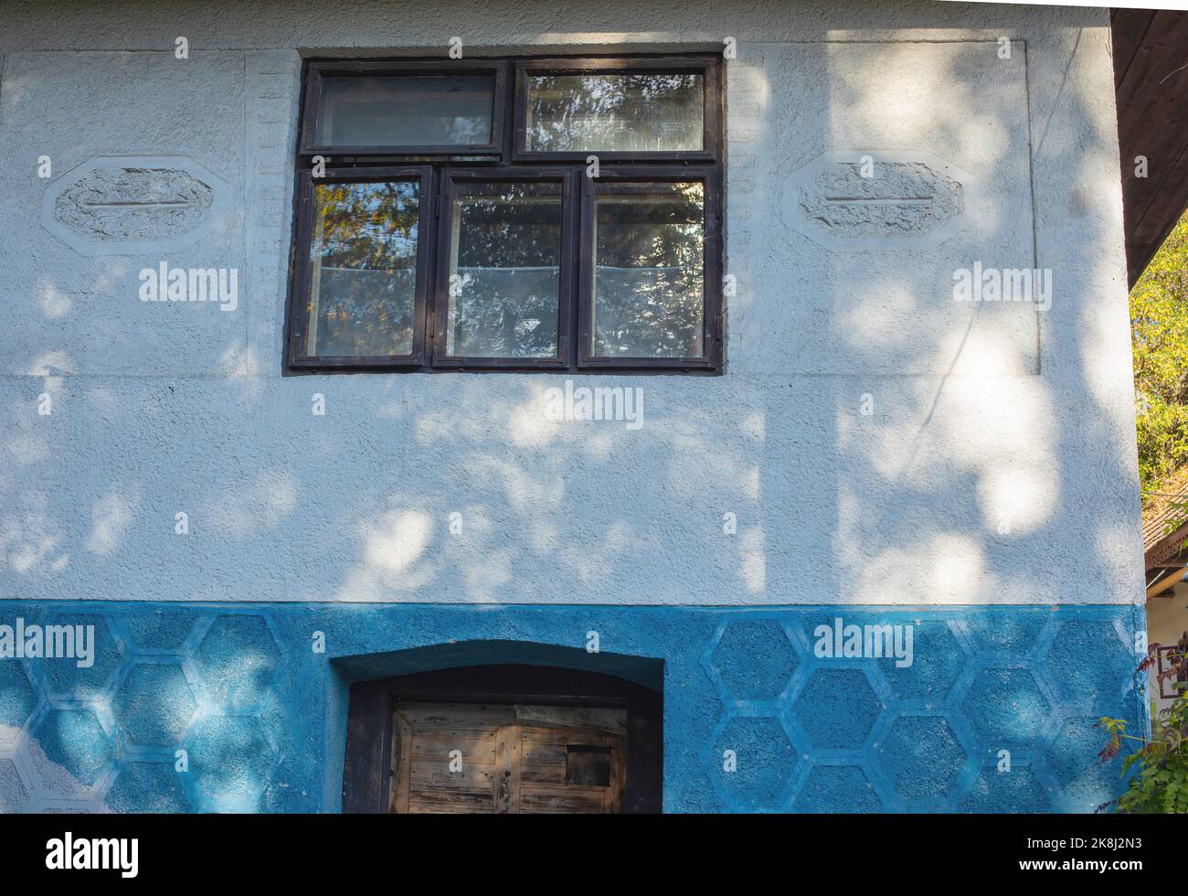 Facade of old peasant house in autumn season. High quality photo Stock ...
