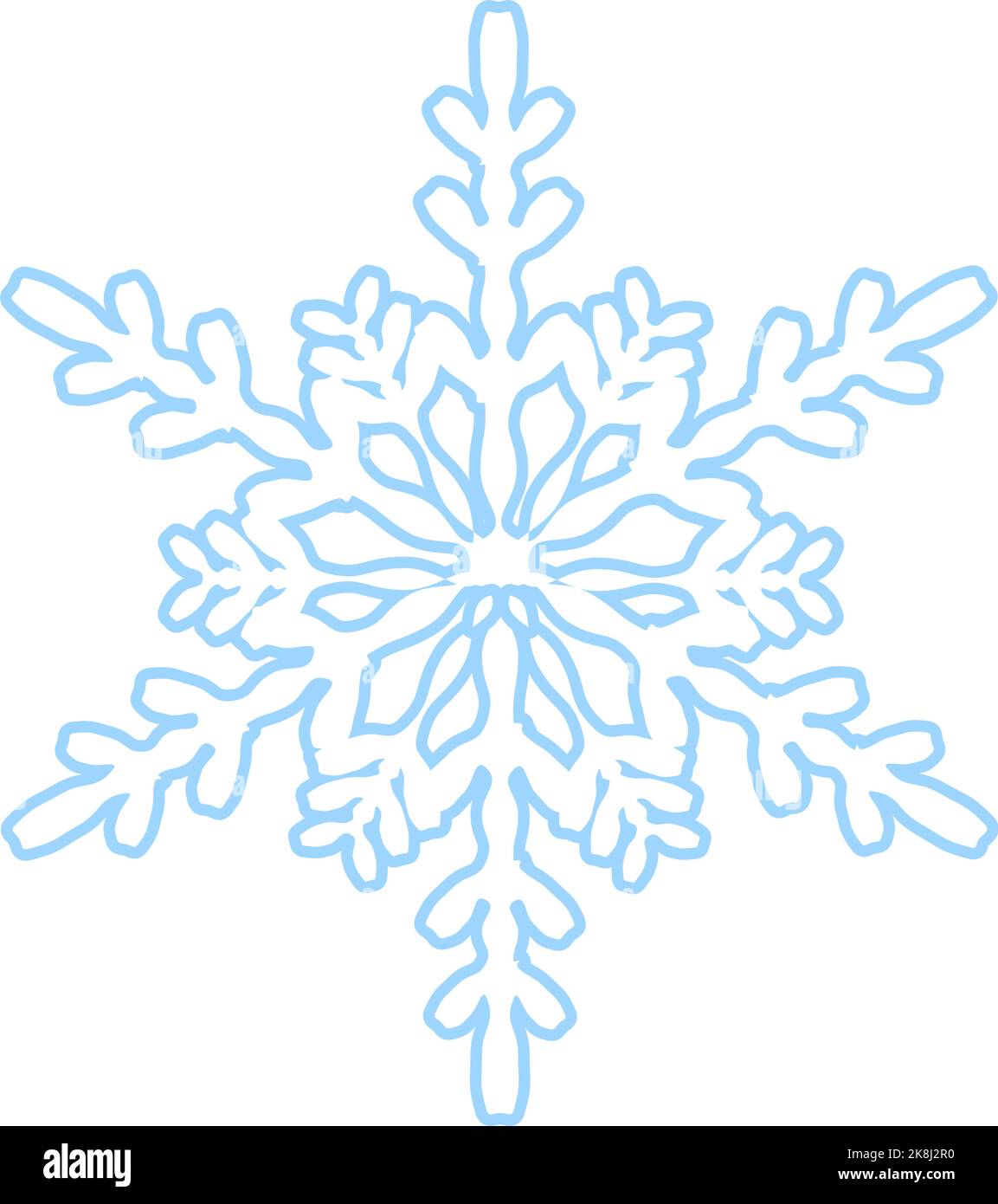 Vector illustration of blue snowflake Stock Vector Image & Art - Alamy