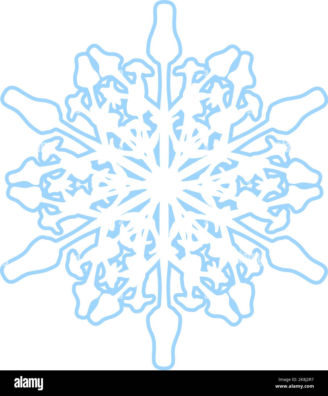 Vector illustration of blue snowflake Stock Vector Image & Art - Alamy