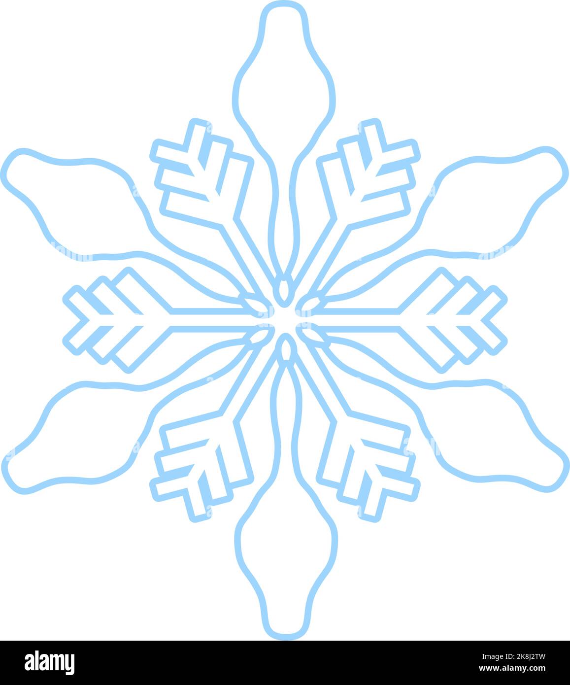 Vector illustration of blue snowflake Stock Vector Image & Art - Alamy