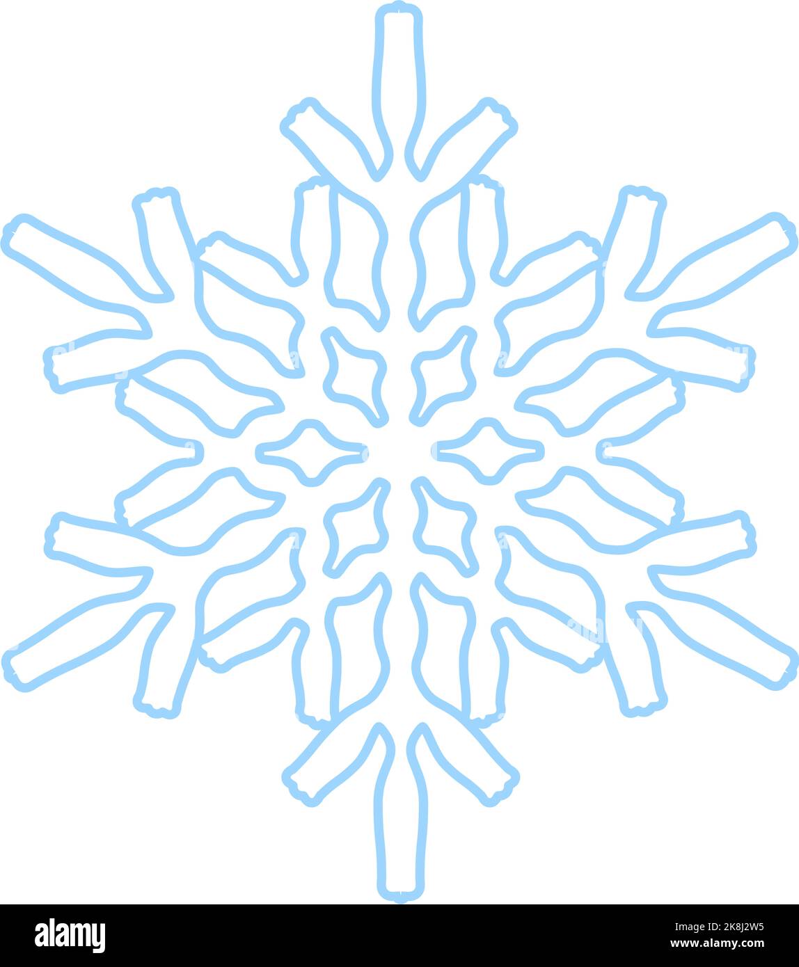 Vector illustration of blue snowflake Stock Vector Image & Art - Alamy