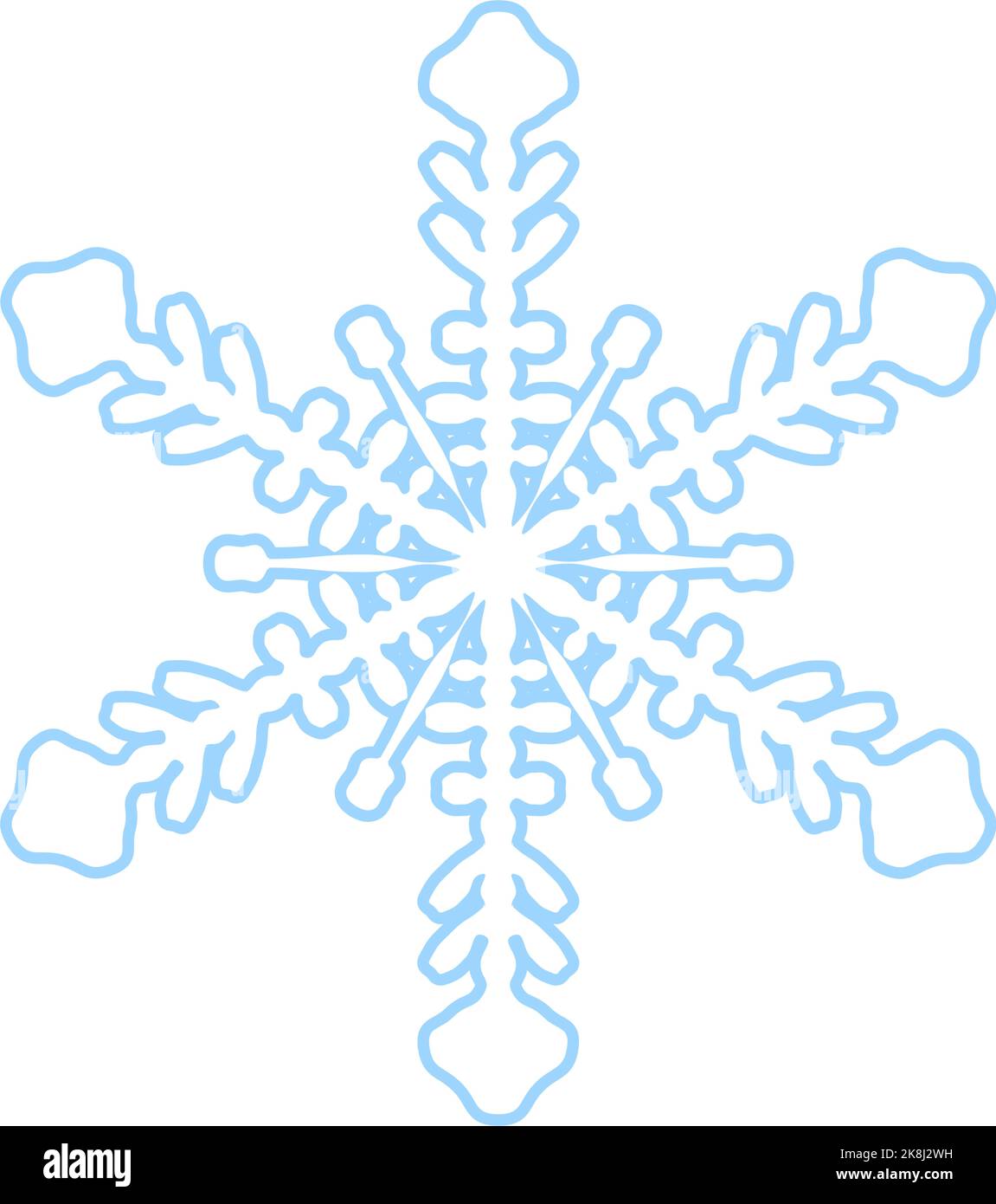 Vector illustration of blue snowflake Stock Vector Image & Art - Alamy