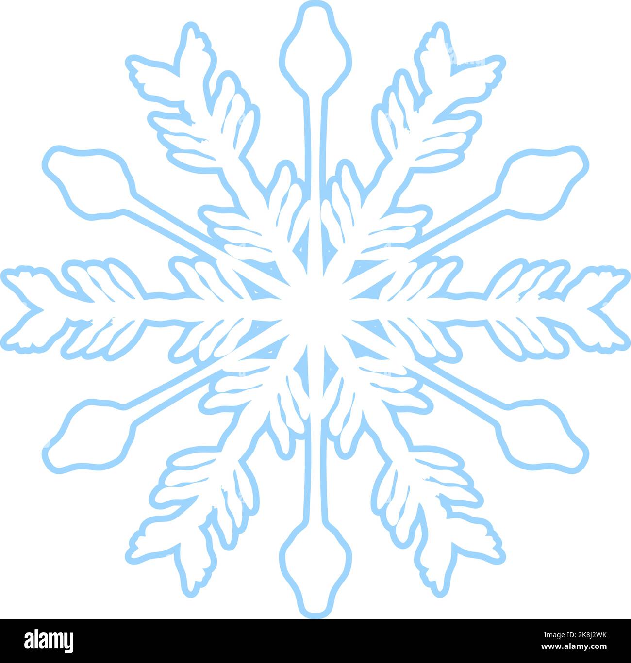 Vector illustration of blue snowflake Stock Vector Image & Art - Alamy