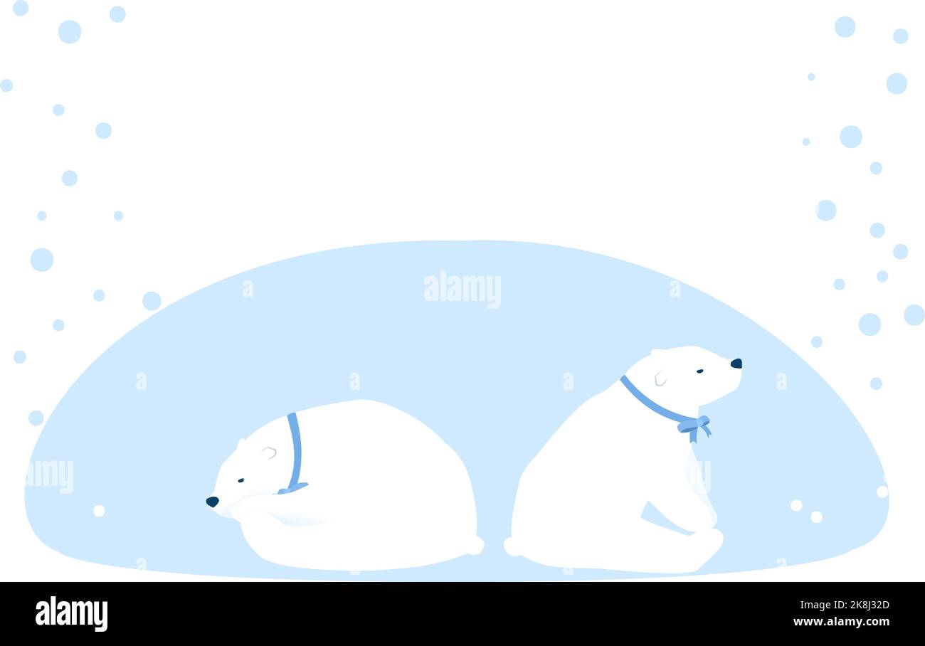 Two polar bears sitting back to back Stock Vector Image & Art - Alamy