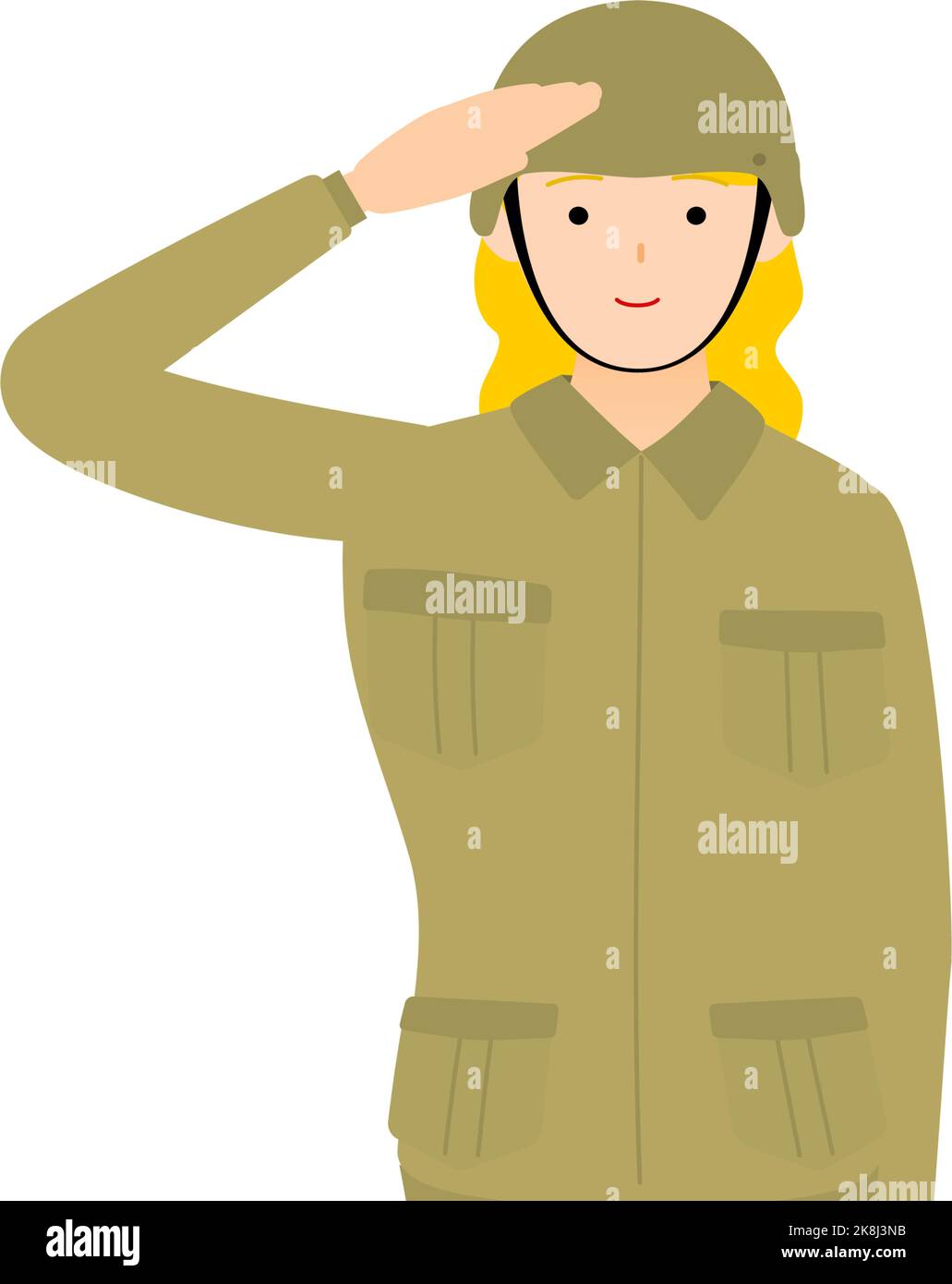 Female Soldier Pose, Greetings and salutations Stock Vector Image & Art ...