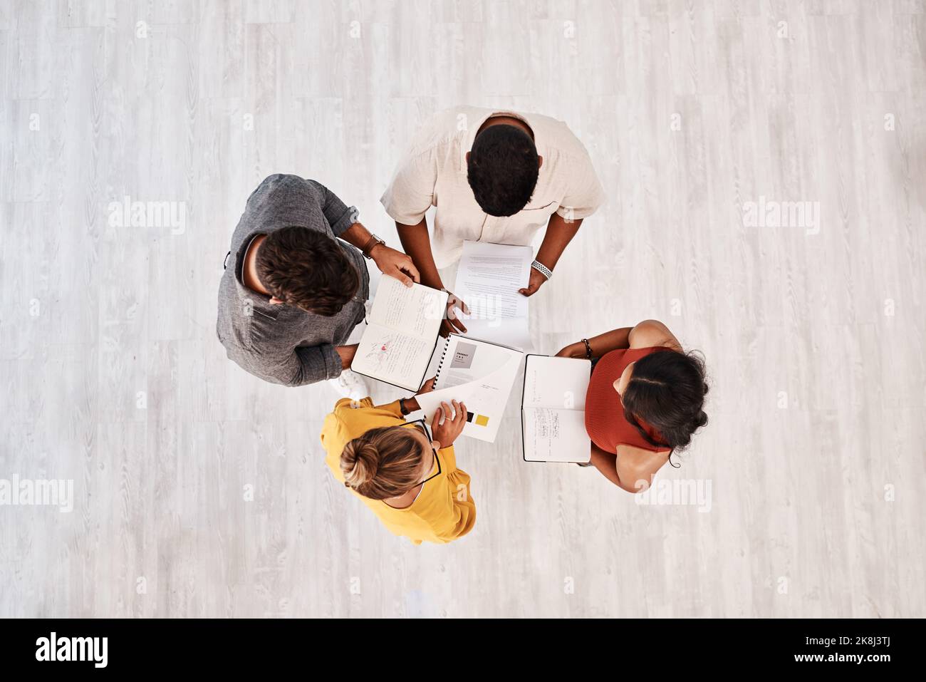 Coming up with great ideas is part of the job. High angle shot of a ...