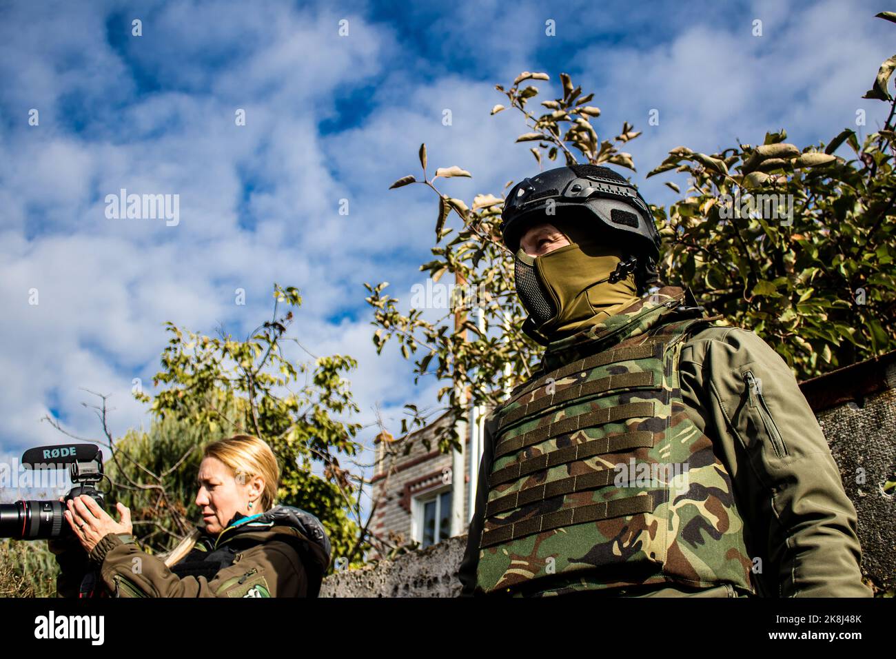 Ukrainian army infantry soldiers on the front line, they specialize in ...