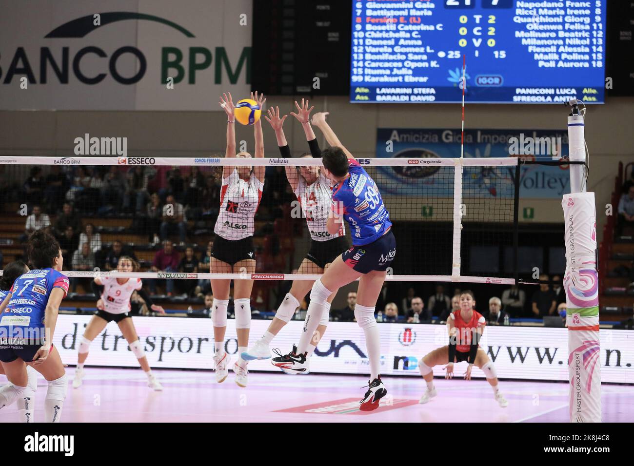 Pala Igor Gorgonzola, Novara, Italy, October 23, 2022, Spike of Ebra ...