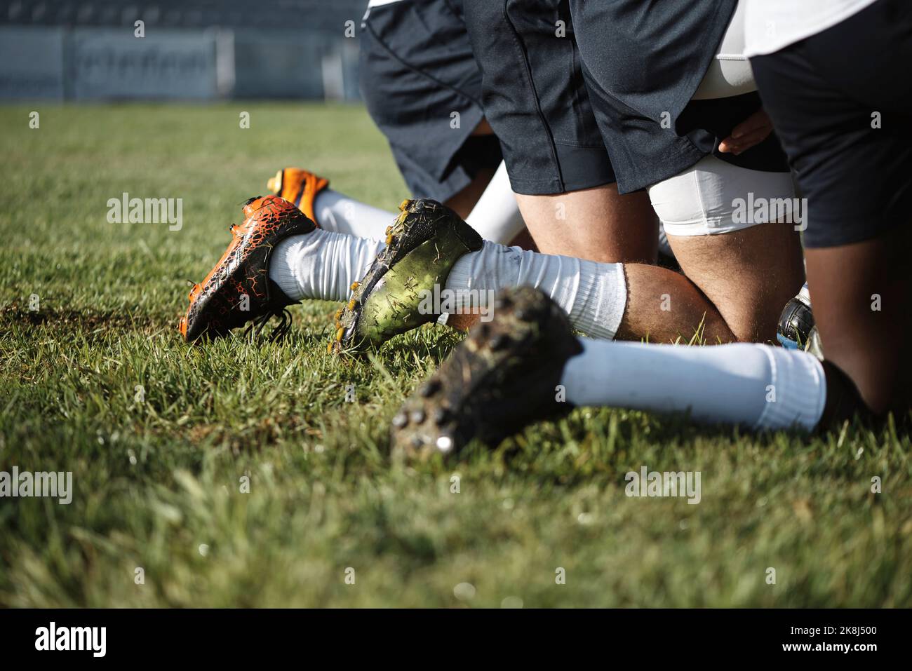 Train hard, it pays off. a group of unrecognizable rugby players ...
