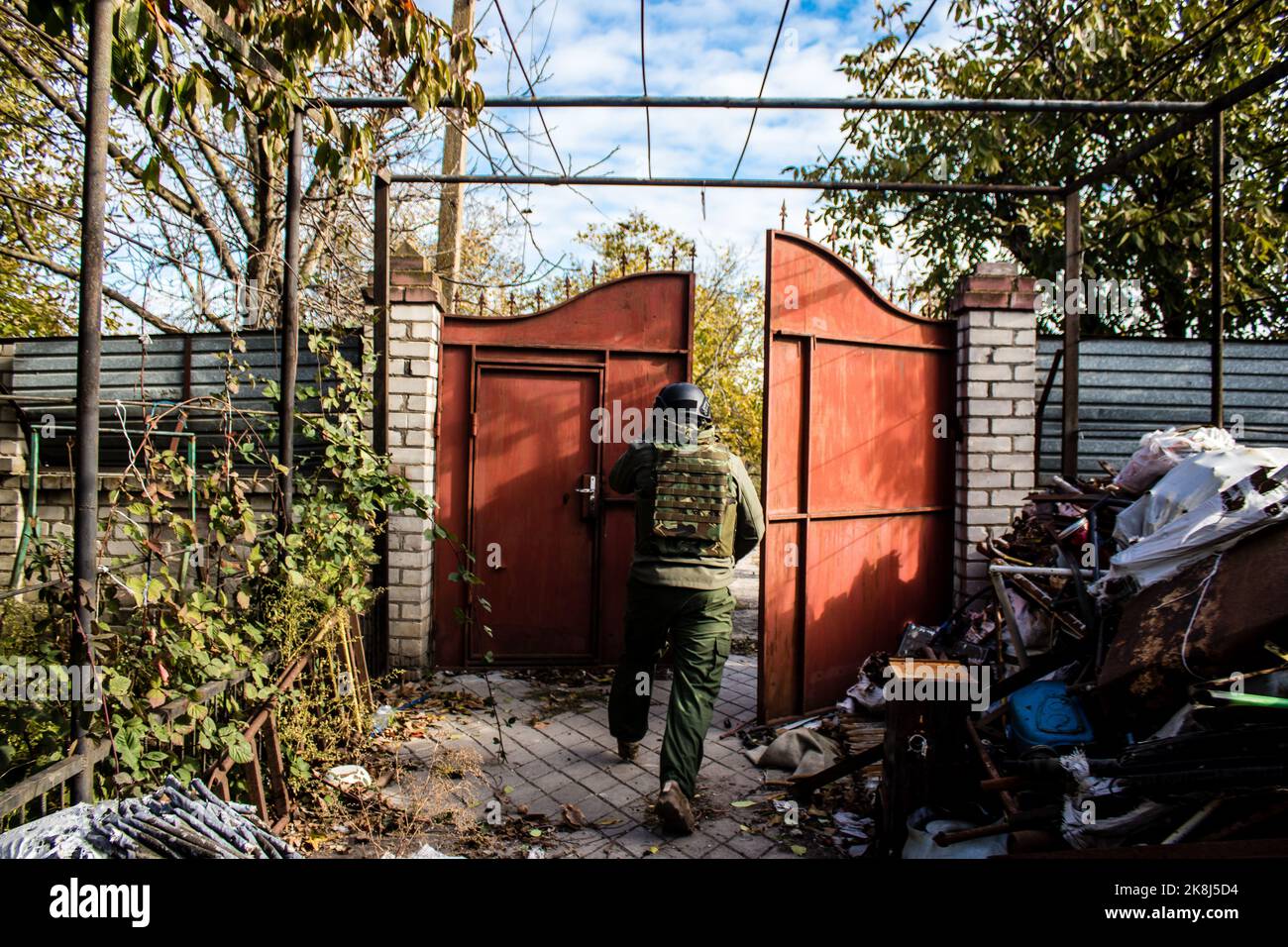 Ukrainian army infantry soldiers on the front line, they specialize in ...