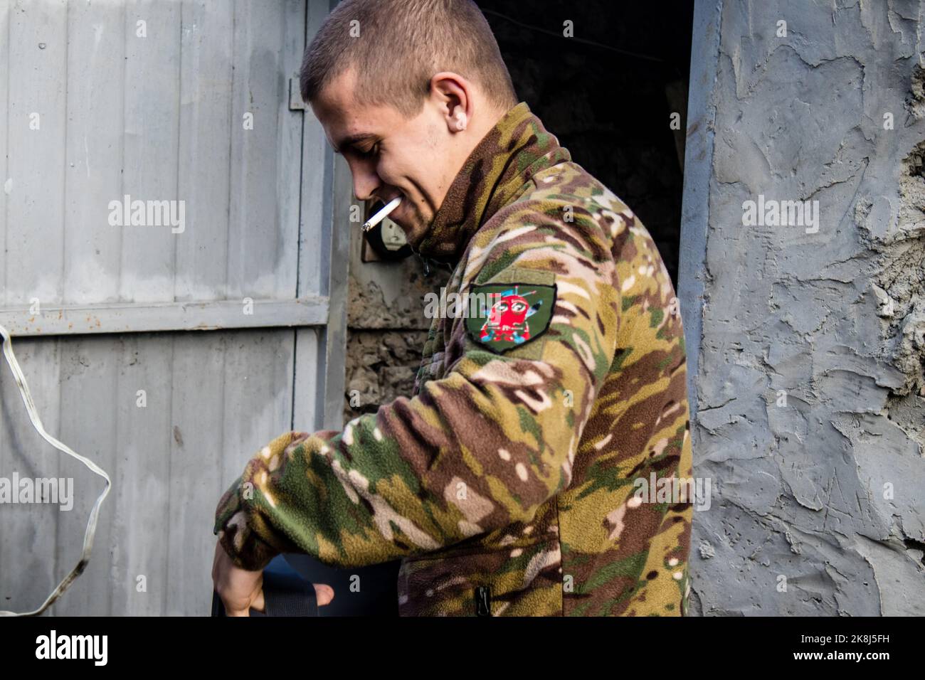 Soldiers have a resting time and enjoy before the attack, Ukrainian ...