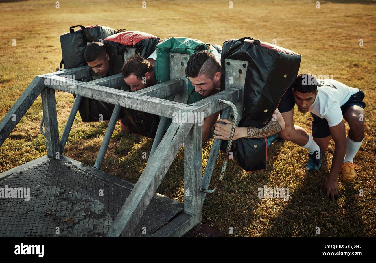 This is how champions become champions. Full length shot of a group of ...