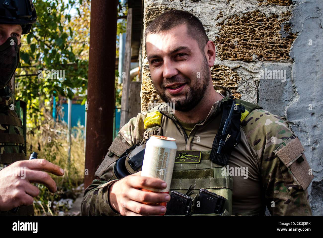 Soldiers have a resting time and enjoy before the attack, Ukrainian ...