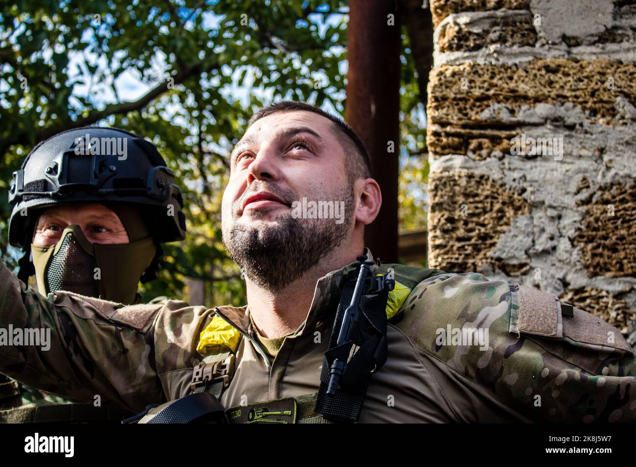 Soldiers have a resting time and enjoy before the attack, Ukrainian ...