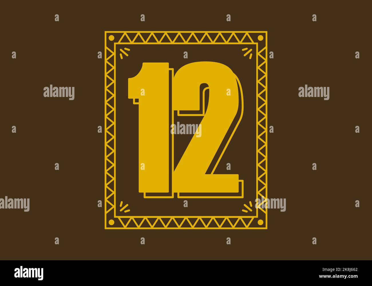 Number 12 Stock Vector Images - Alamy