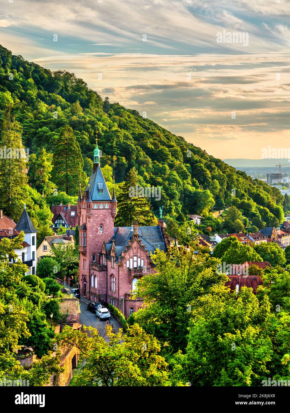 Traditional castle in Heidelberg at sunset - Baden-Wuerttemberg, Germany Stock Photo - Alamy