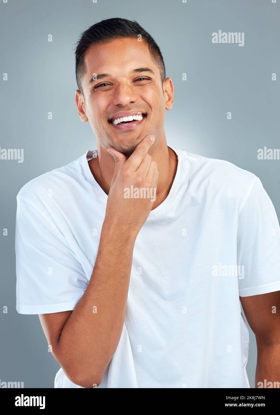 Happy Man And Portrait Smile With Teeth For Dental Care Or Healthy
