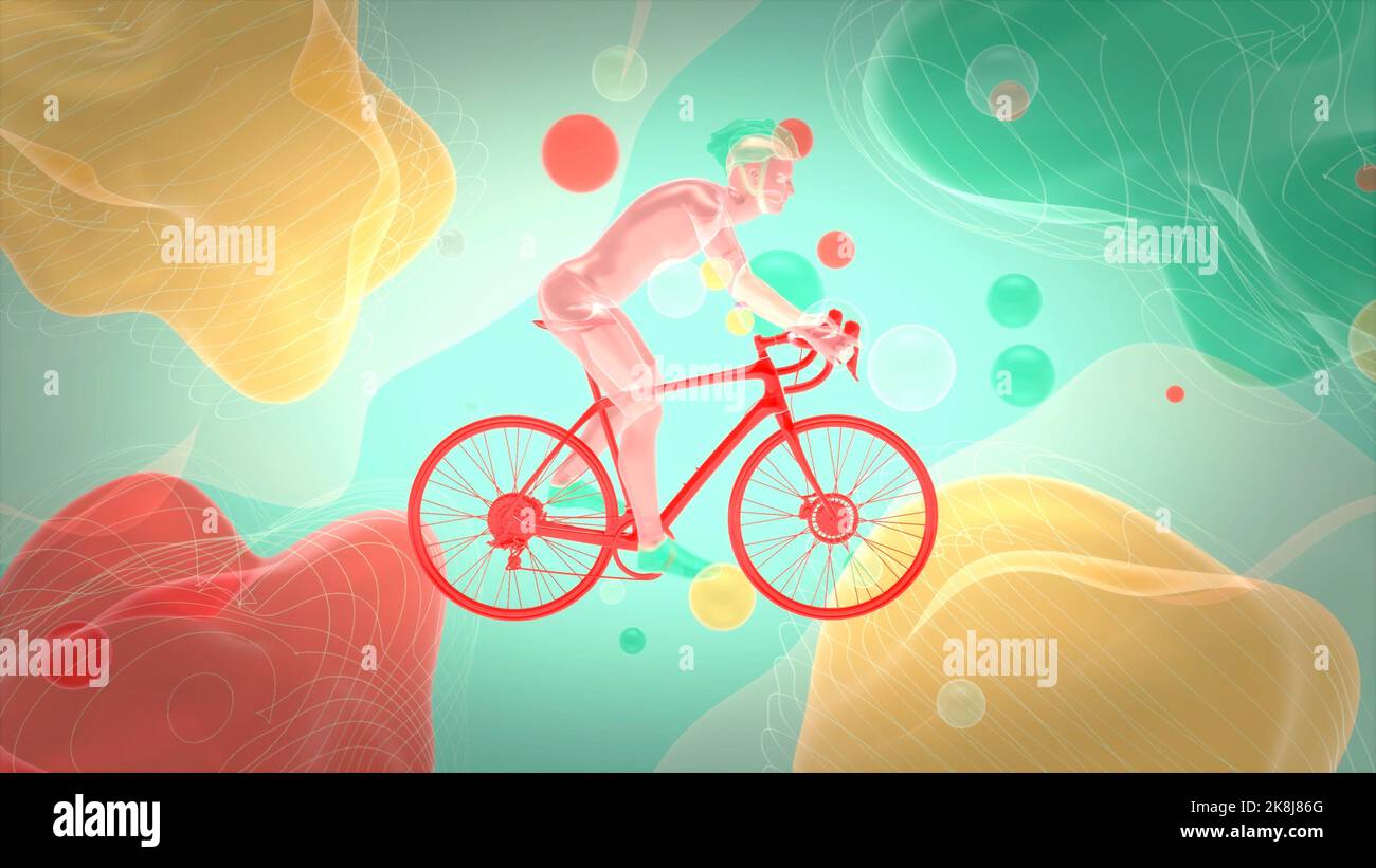 Abstract background of a cyclist design Stock Photo - Alamy