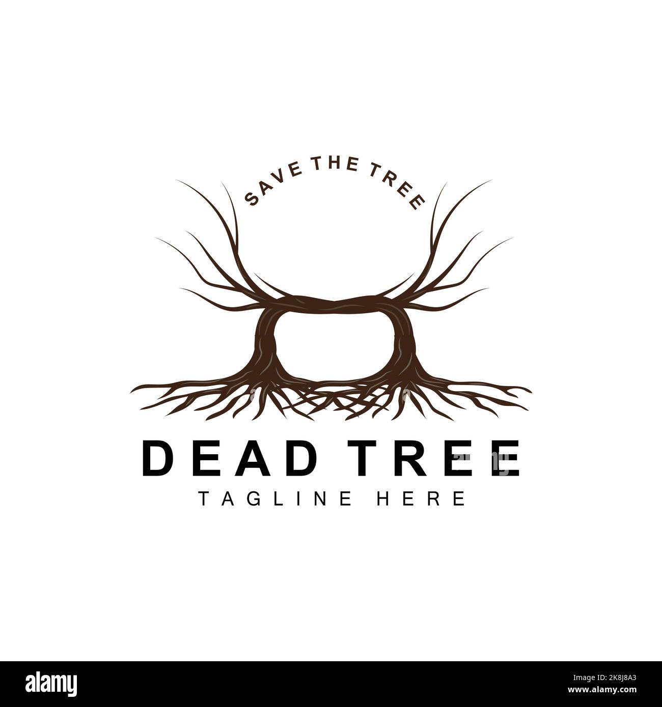 Tree Logo Design, Dead Tree Illustration, Wild Tree Cutting, Global ...