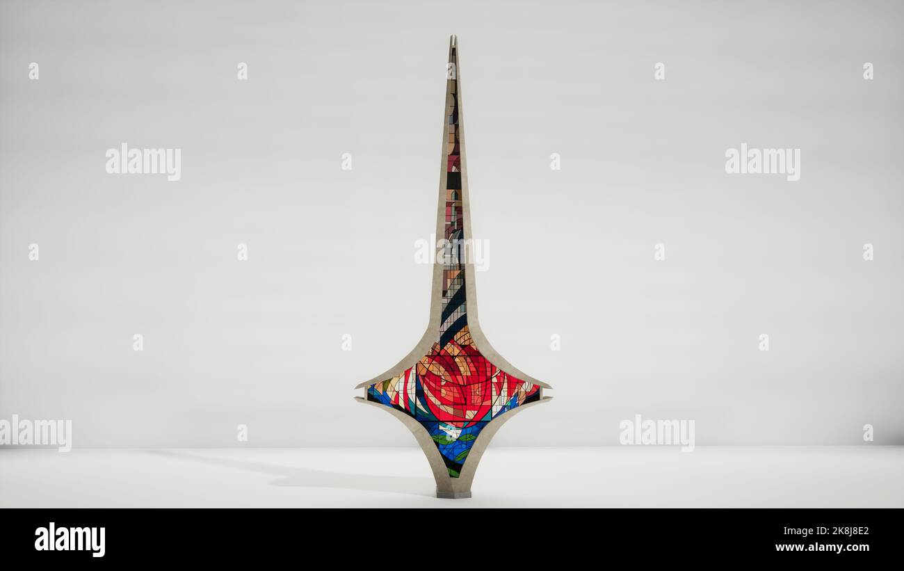 Damascene Sword Monument | نصب السيف الدمشقي, دمشق, سوريا Stock Photo ...