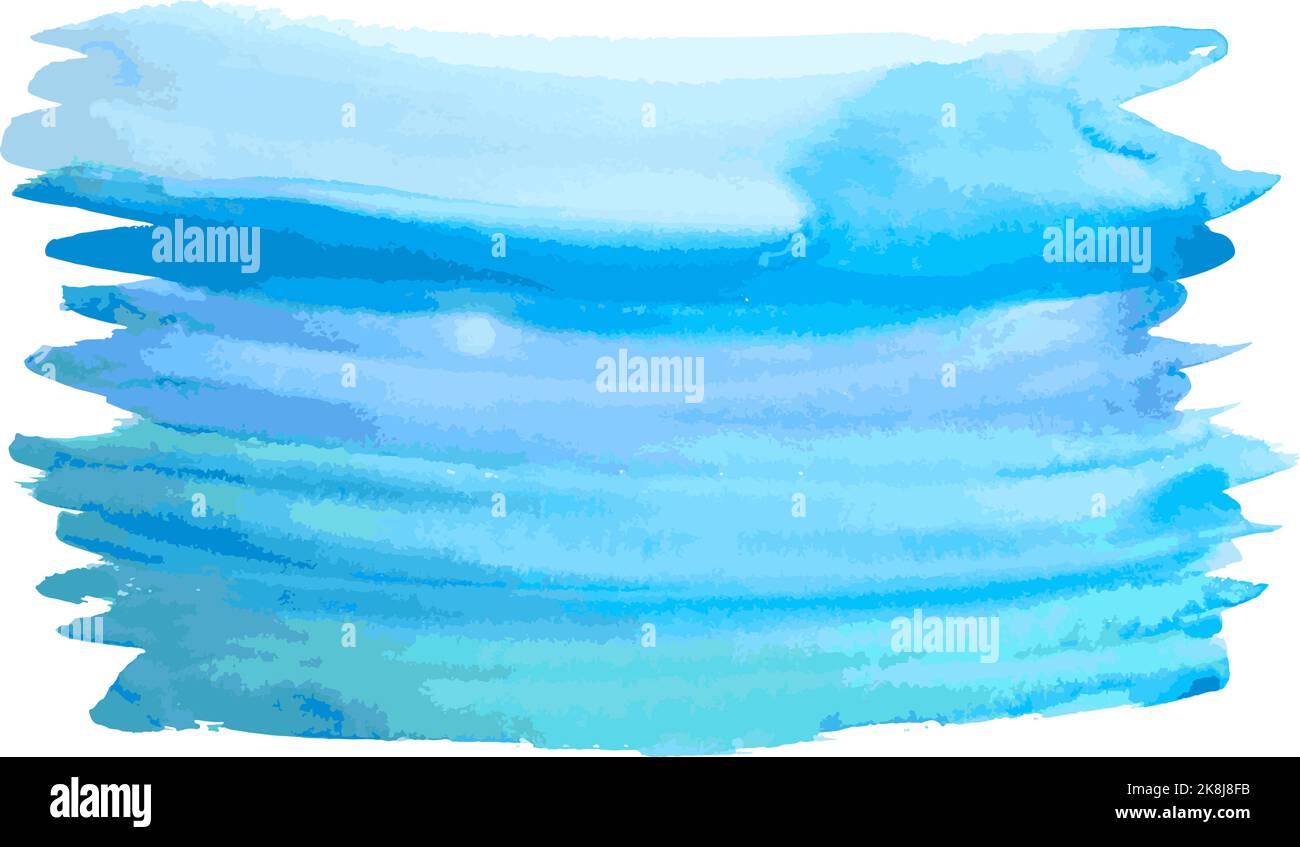 Watercolor Vector Gradient Blue Background on Sea Style Stock Vector ...