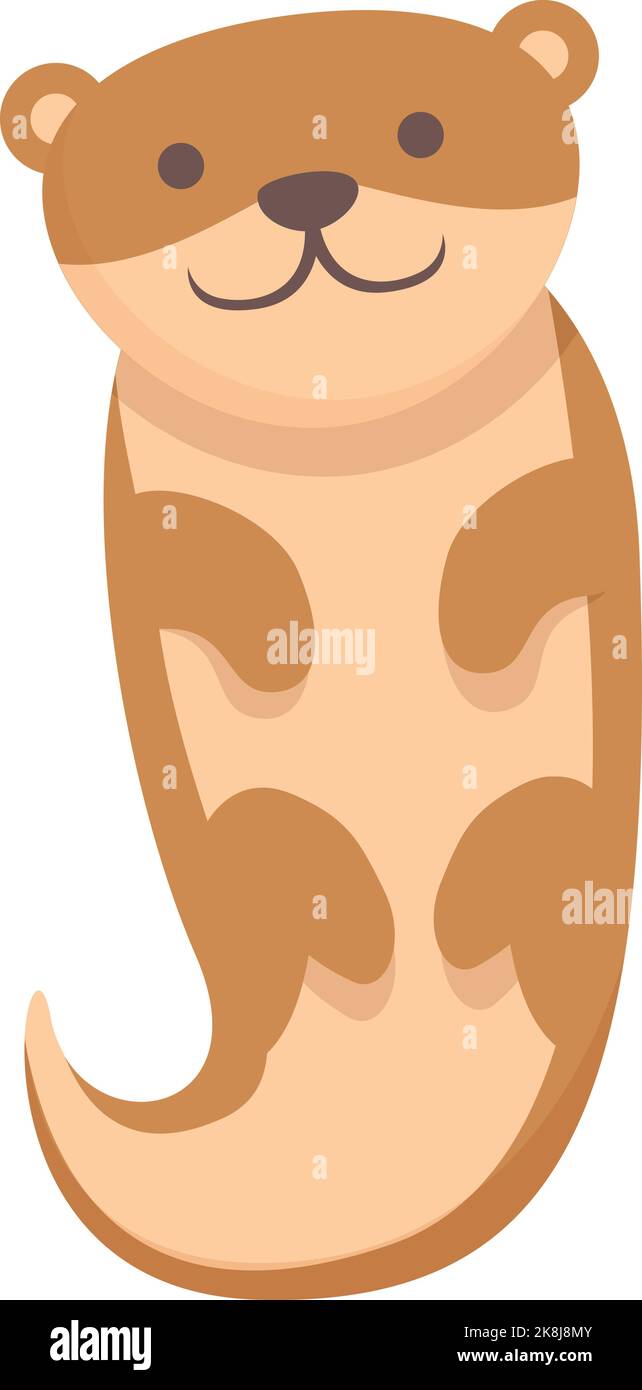 Smiling weasel icon cartoon vector. Stoat animal. Cute weasel Stock ...