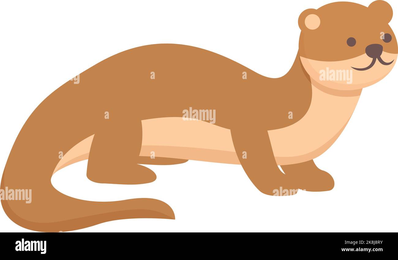 Weasel animal icon cartoon vector. Cute otter. Mink funny Stock Vector ...
