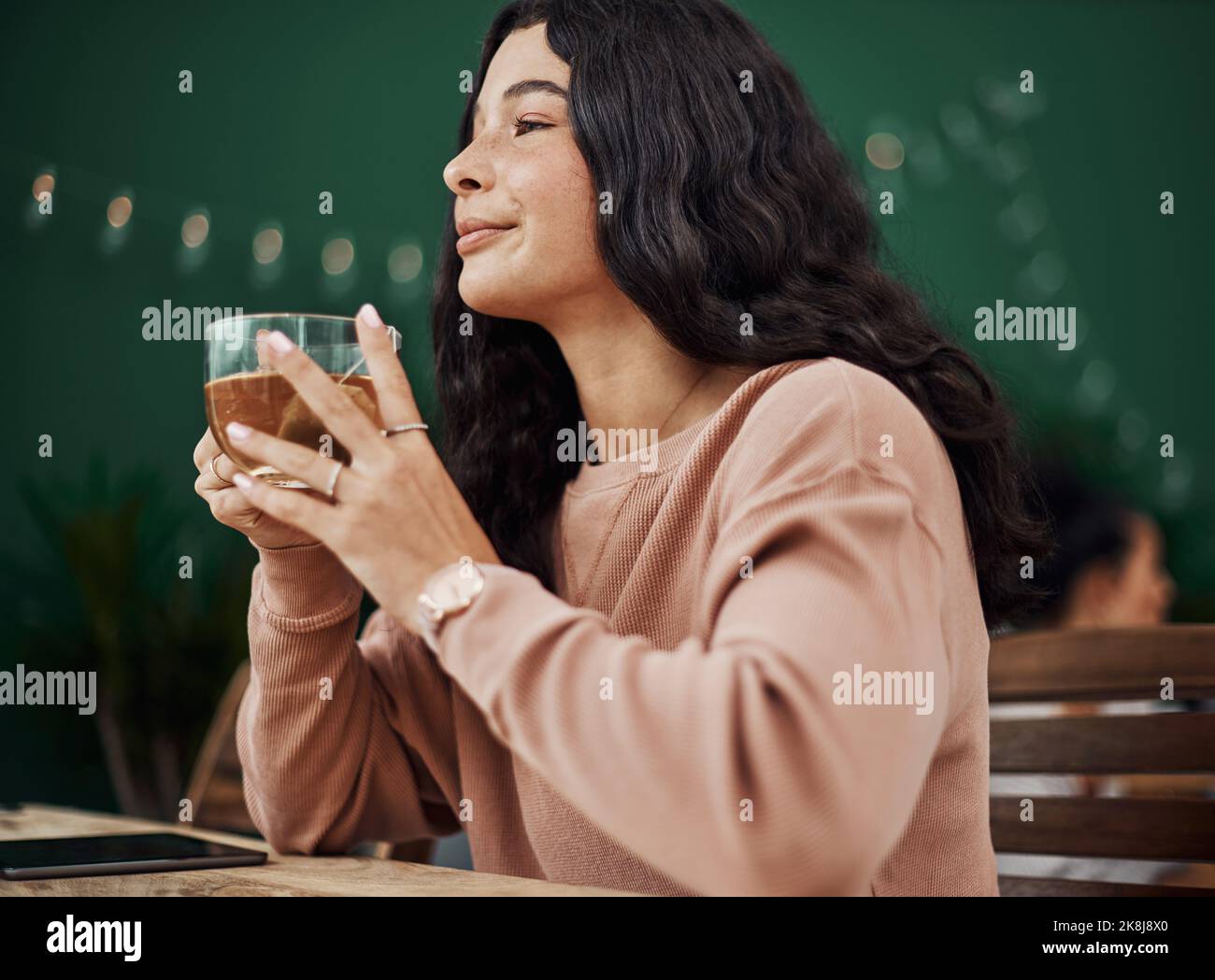 Relax and let it be. a beautiful young woman enjoying a relaxing break ...