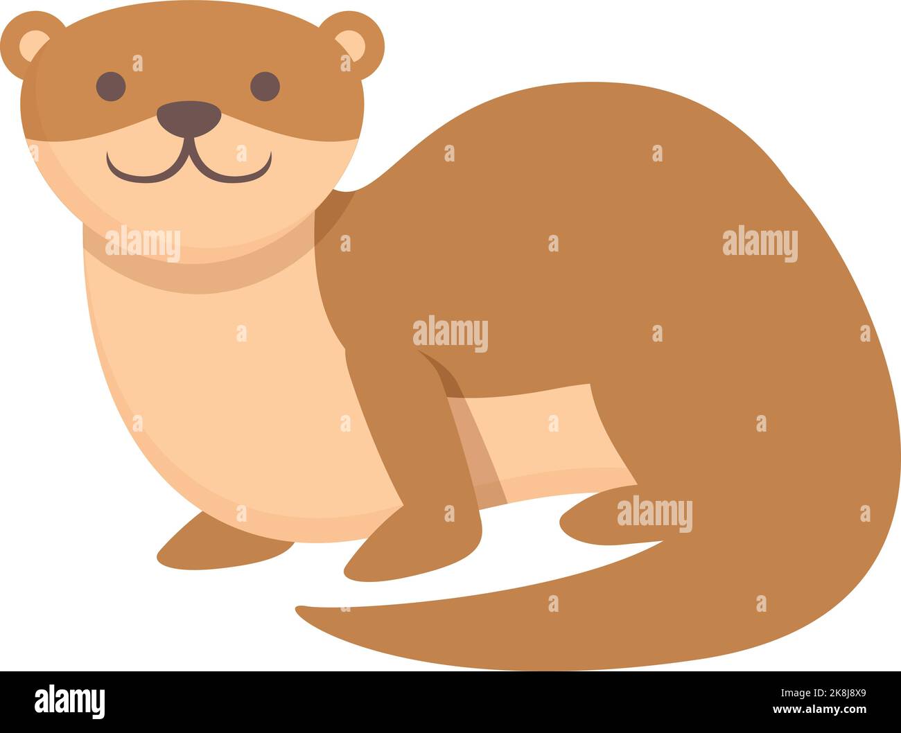 Marten weasel icon cartoon vector. Cute animal. Funny tail Stock Vector ...