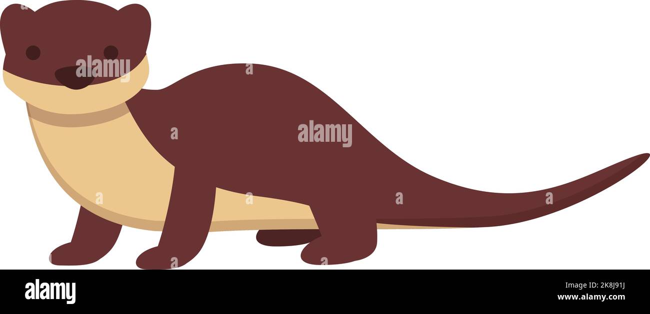 Alaska weasel icon cartoon vector. Arctic animal. Polar creature Stock ...