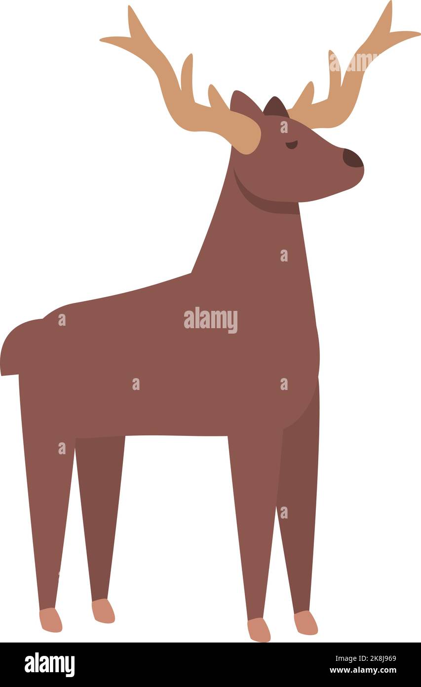 North moose icon cartoon vector. Alaska deer. Polar forest Stock Vector ...