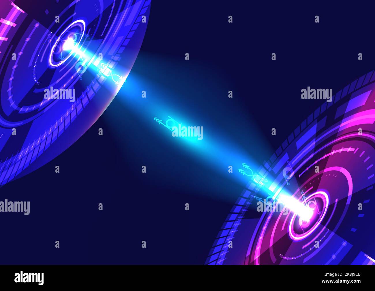 Radar satellite telecoms network connection abstract background graphic ...