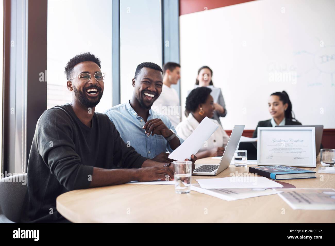 We just know that success will be ours. Portrait of two businessmen ...