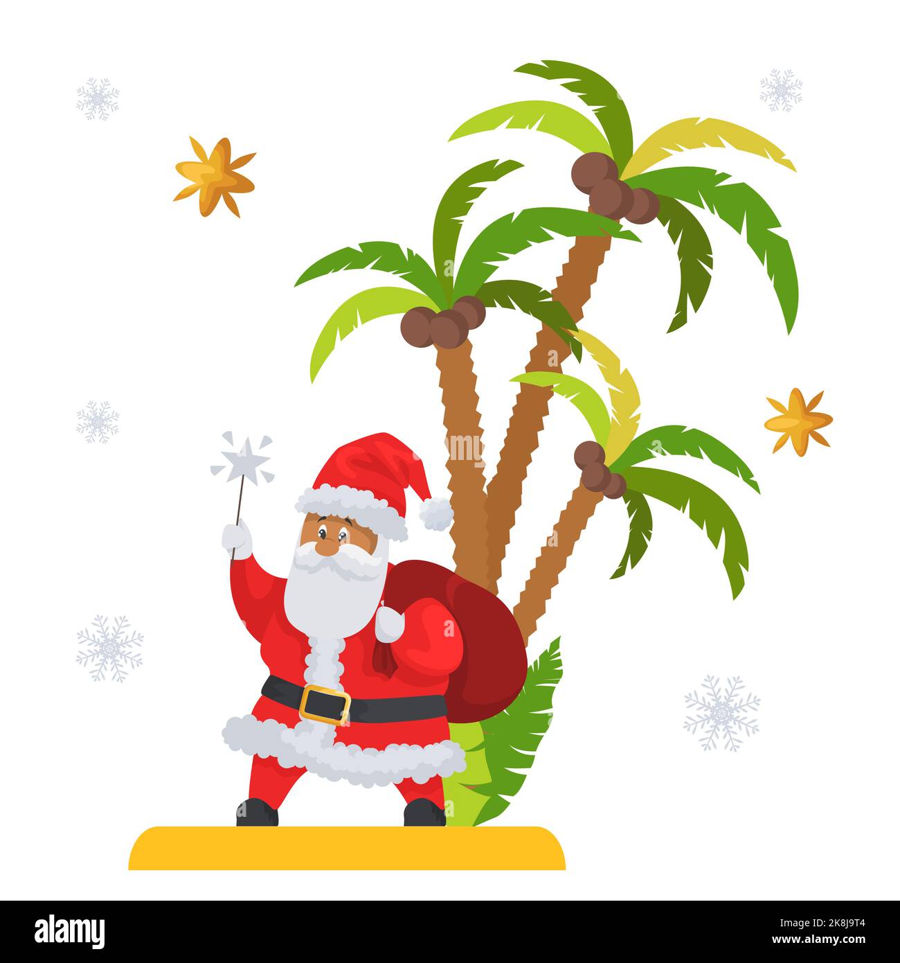 New year tree on tropical Stock Vector Images - Alamy