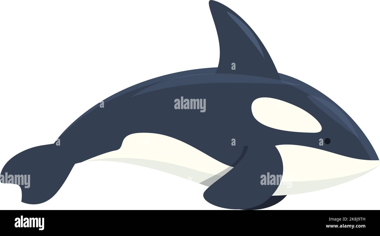Alaska orca icon cartoon vector. Arctic mammal. Canada polar Stock ...