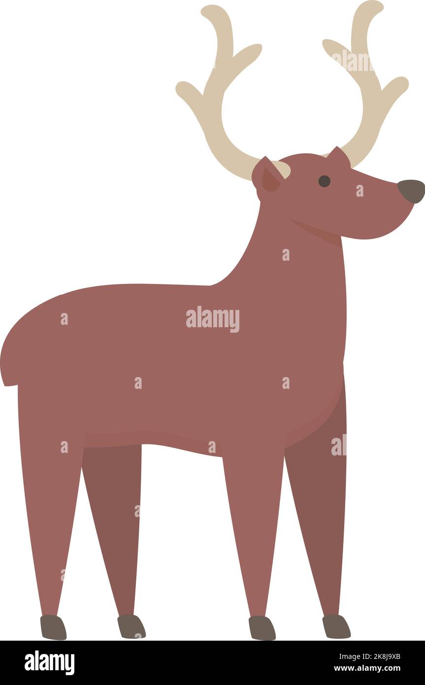 Alaska elk icon cartoon vector. Arctic animal. Canada moose Stock ...