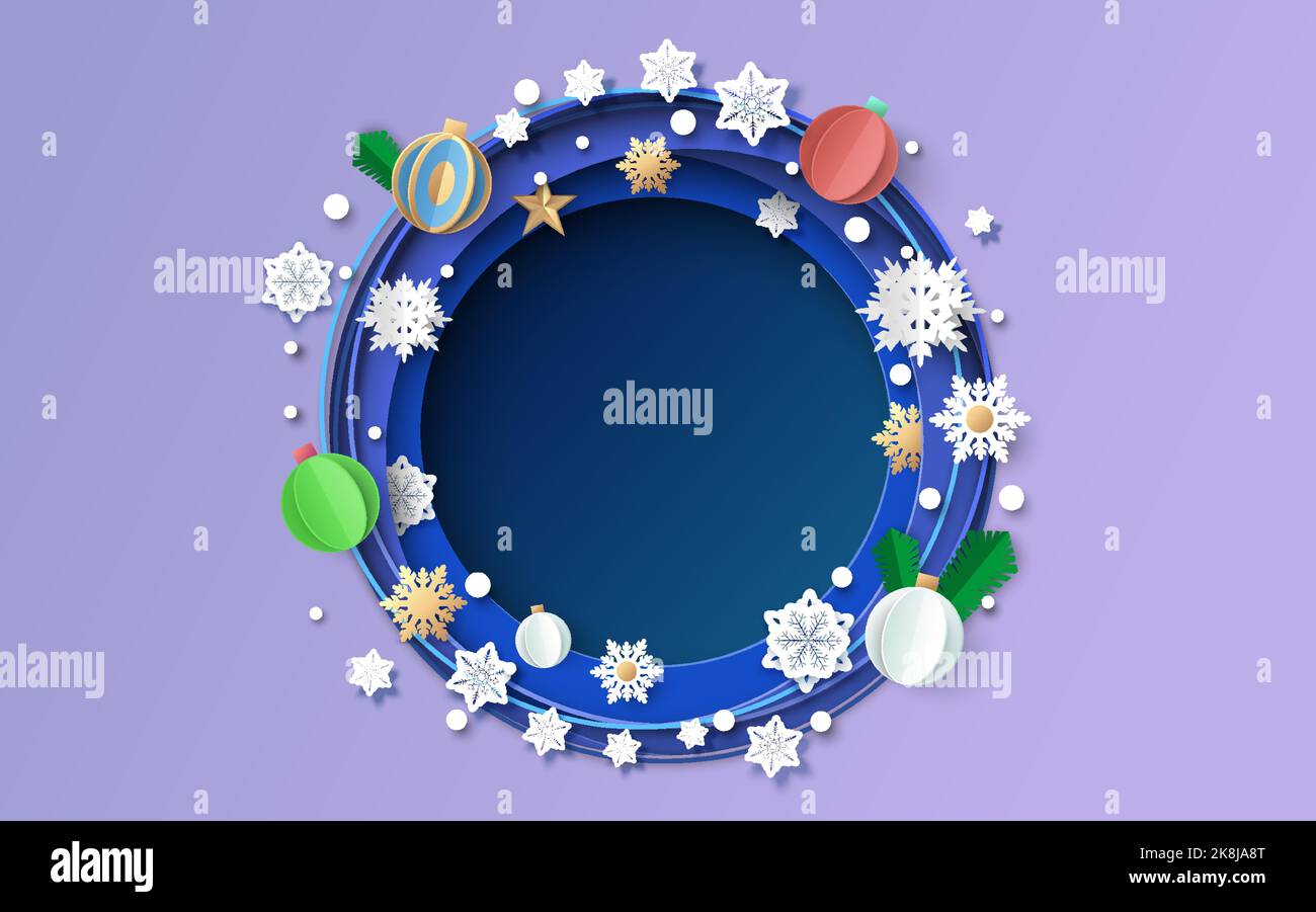 Paper cut christmas balls Stock Vector Images - Alamy