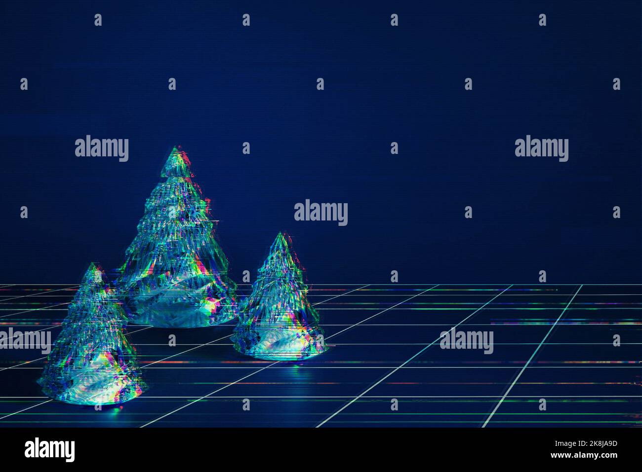 Cyber Xmas Motion Glitch interlaced Distorted textured futuristic ...