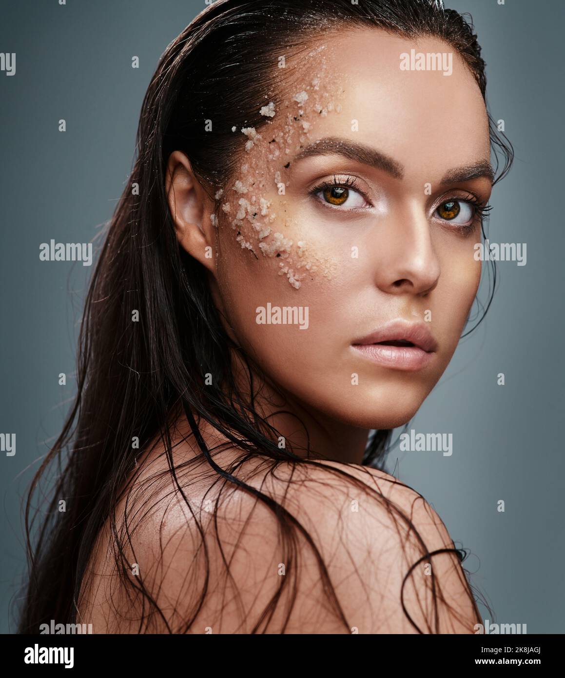 Lets talk about the importance of exfoliating. a beautiful young woman ...