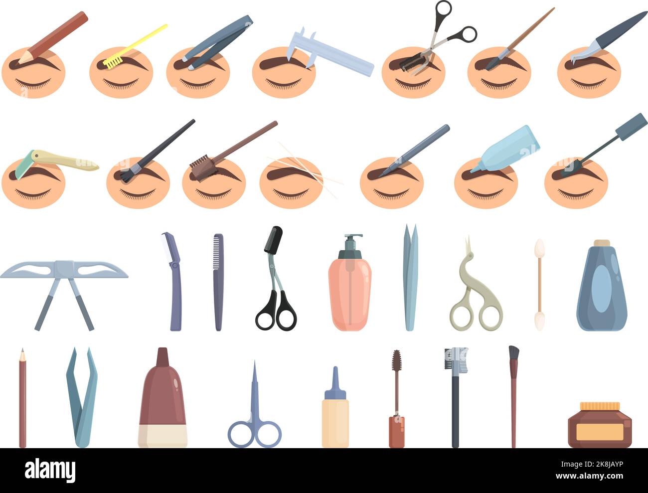 Eyebrow threading Stock Vector Images - Alamy